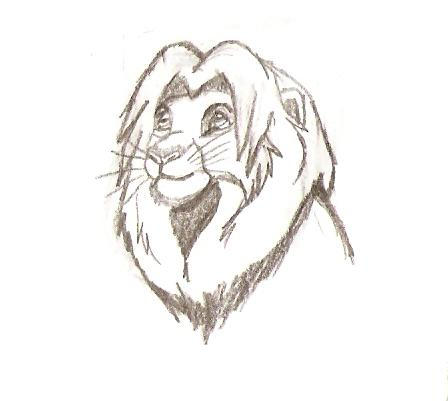 Adult Simba sketch by SolitaryGrayWolf on DeviantArt