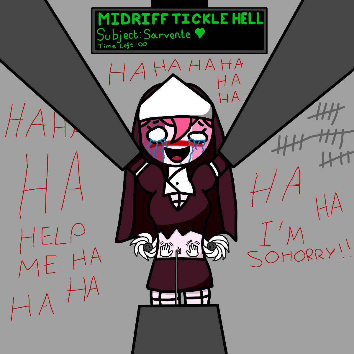 Fnf Sarvente In Midriff Tickle Hell By Boopitytickles On Deviantart