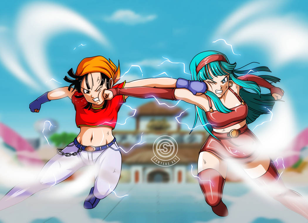 Dragon Ball Gt Bra And Pan Fight By Puyasawyer On Deviantart