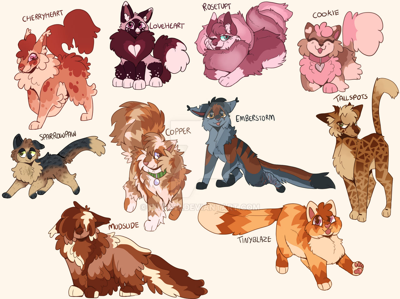 Warrior Cats Adoptables By Fiypaw On Deviantart
