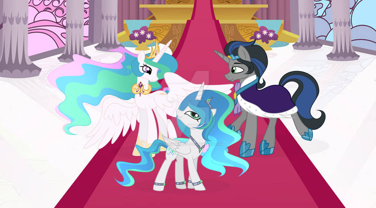 Mlp Next Gen Princess Celestia X King Sombra By Galaxyswirlsyt On Deviantart