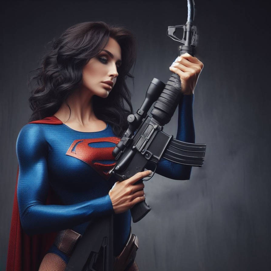 Superwoman Bends The Rifle By B00bzluvr On Deviantart