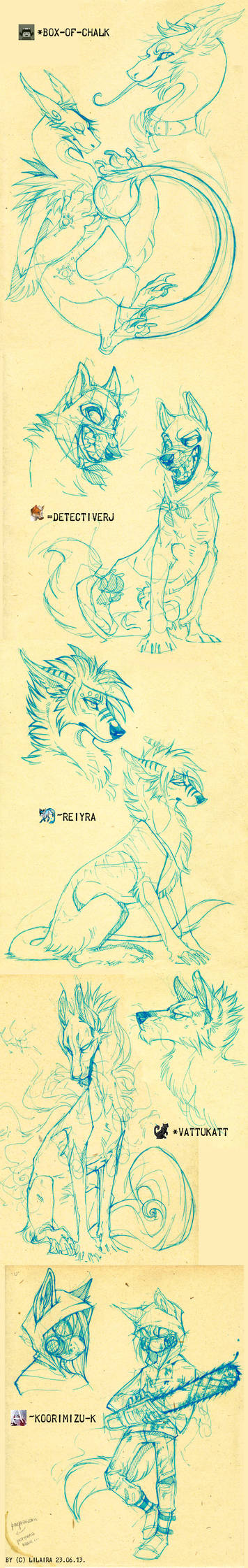 Blue Sketch Commissions 01 By Lilaira On Deviantart