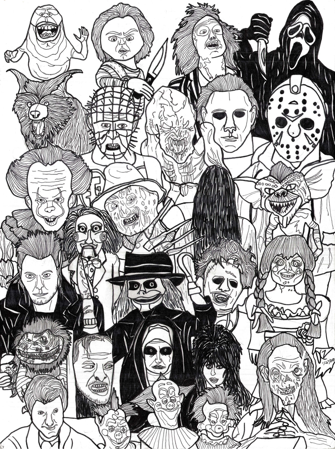 Horror Character Collage (remake) by DCZ-Samurai-Raven95 on DeviantArt Horror Character Collage (remake) by DCZ-Samurai-Raven95 on DeviantArt