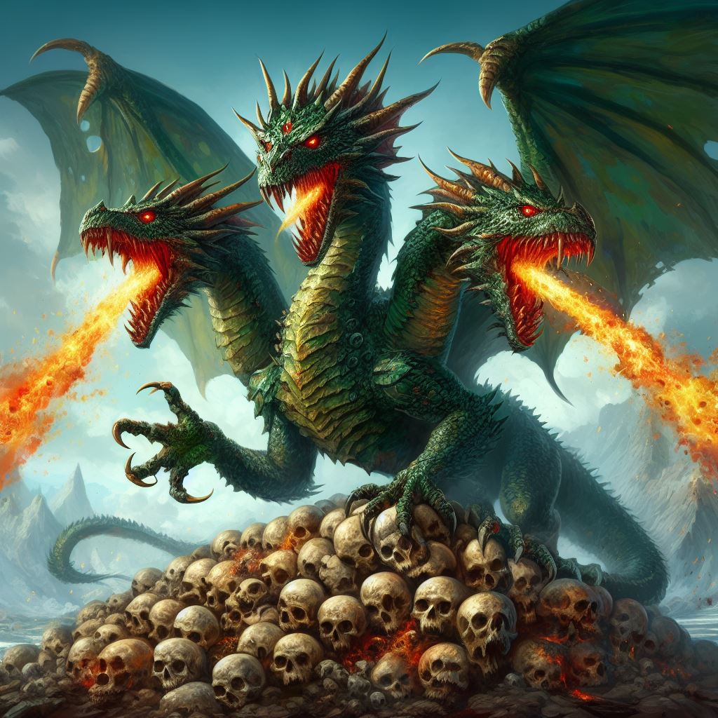 Three Headed Dragon By Zephyrion0 On Deviantart