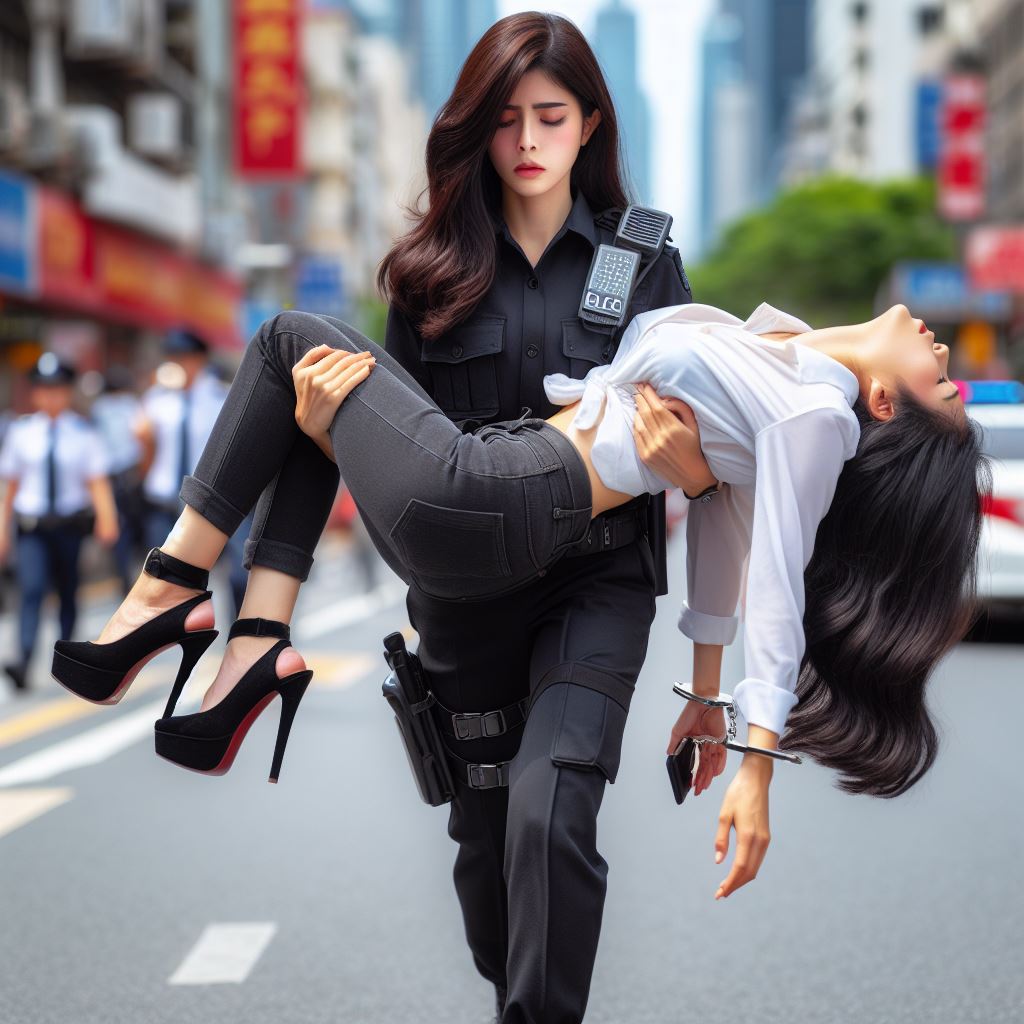 Female Cop Carrying Handcuffed Lady by RAZYUV on DeviantArt Female Cop Carrying Handcuffed Lady by RAZYUV on DeviantArt