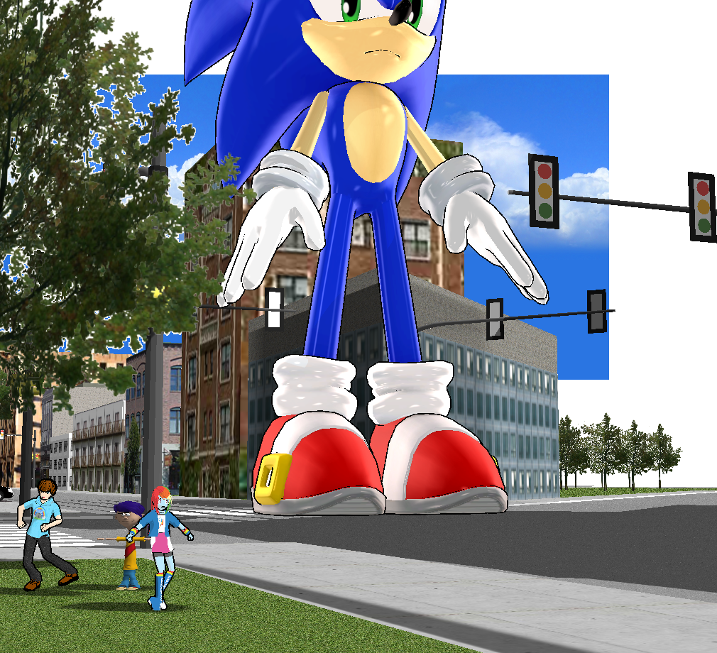 Giant Sonic In Mmm By Thegaminglilac On Deviantart