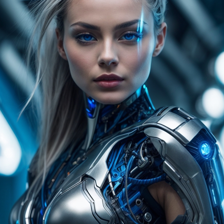 Photoreal A Stunningly Alluring Cyborg Woman Her B By Elnereel On Deviantart
