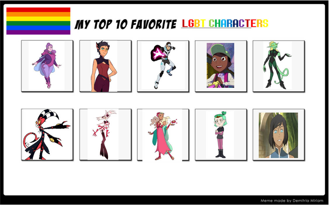 My Top 10 Favorite Lgbt Characters By Alyssaloyd On Deviantart