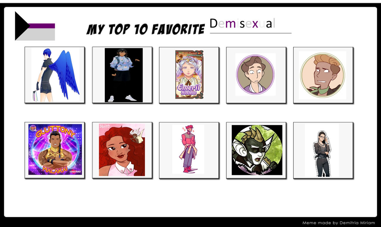 My Top 10 Favorite Demisexual Characters By Alyssaloyd On Deviantart