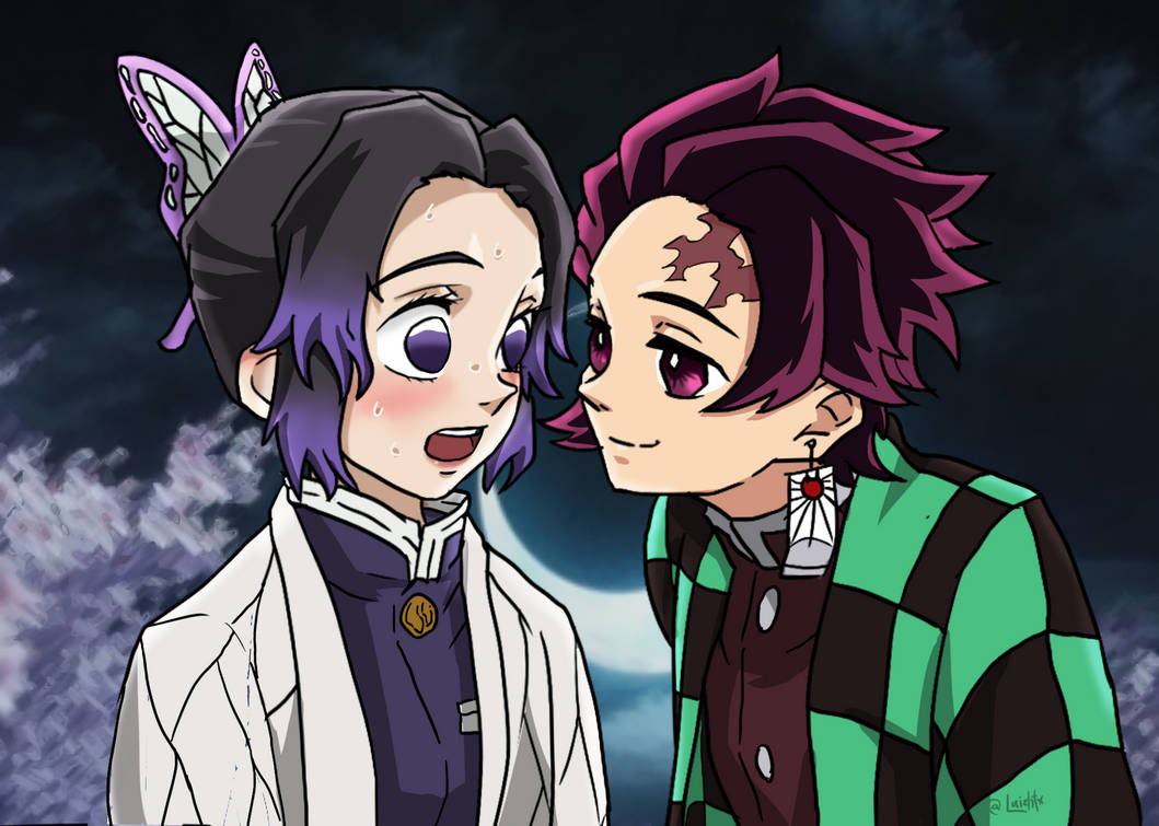 Tanjiro Stares At Shinobu Kimetsu No Yaiba By Luizhtx On Deviantart