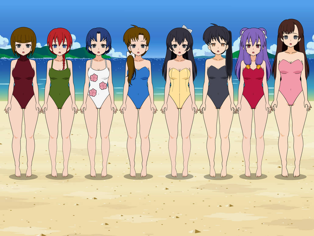 Ranma Girls Hypnotized In Their Swimsuits By The Bonkura Clan On Deviantart