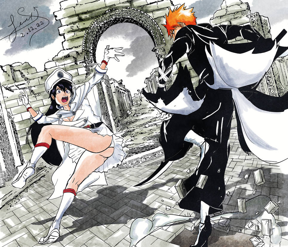 Bambietta Basterbine Against Ichigo Kurosaki By Guardianinthedark On Deviantart