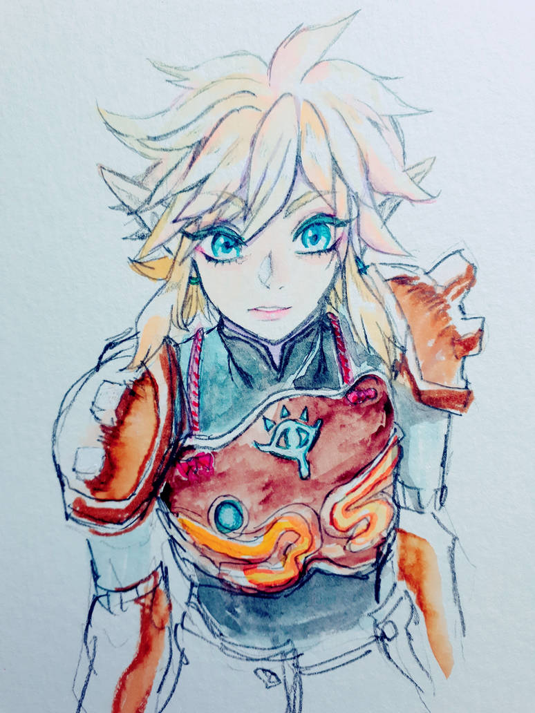 Botw -- Link in Ancient Gear watercolour by onisuu on DeviantArt Botw -- Link in Ancient Gear watercolour by onisuu on DeviantArt