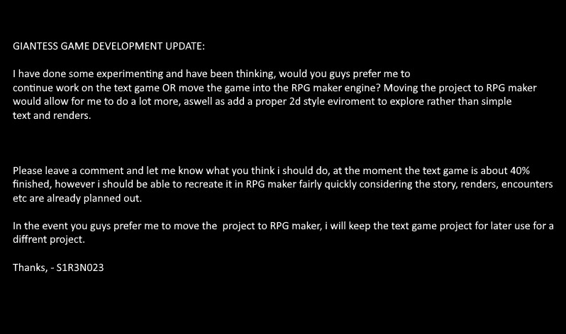Giantess Game Dev Update 2 By S1r3n023 On Deviantart