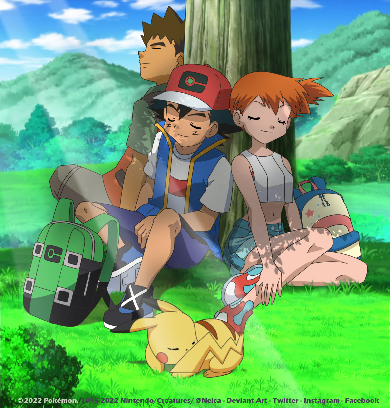 Ash Misty Brock Pikachu Journeys By Neica 92 On Deviantart