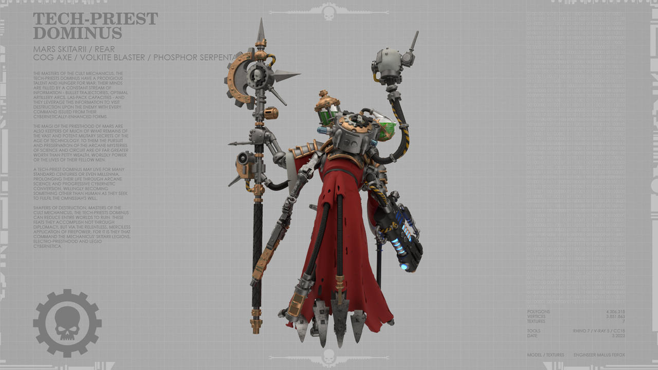 Tech Priest Dominus Skitarii Rear By Malus Ferox On Deviantart