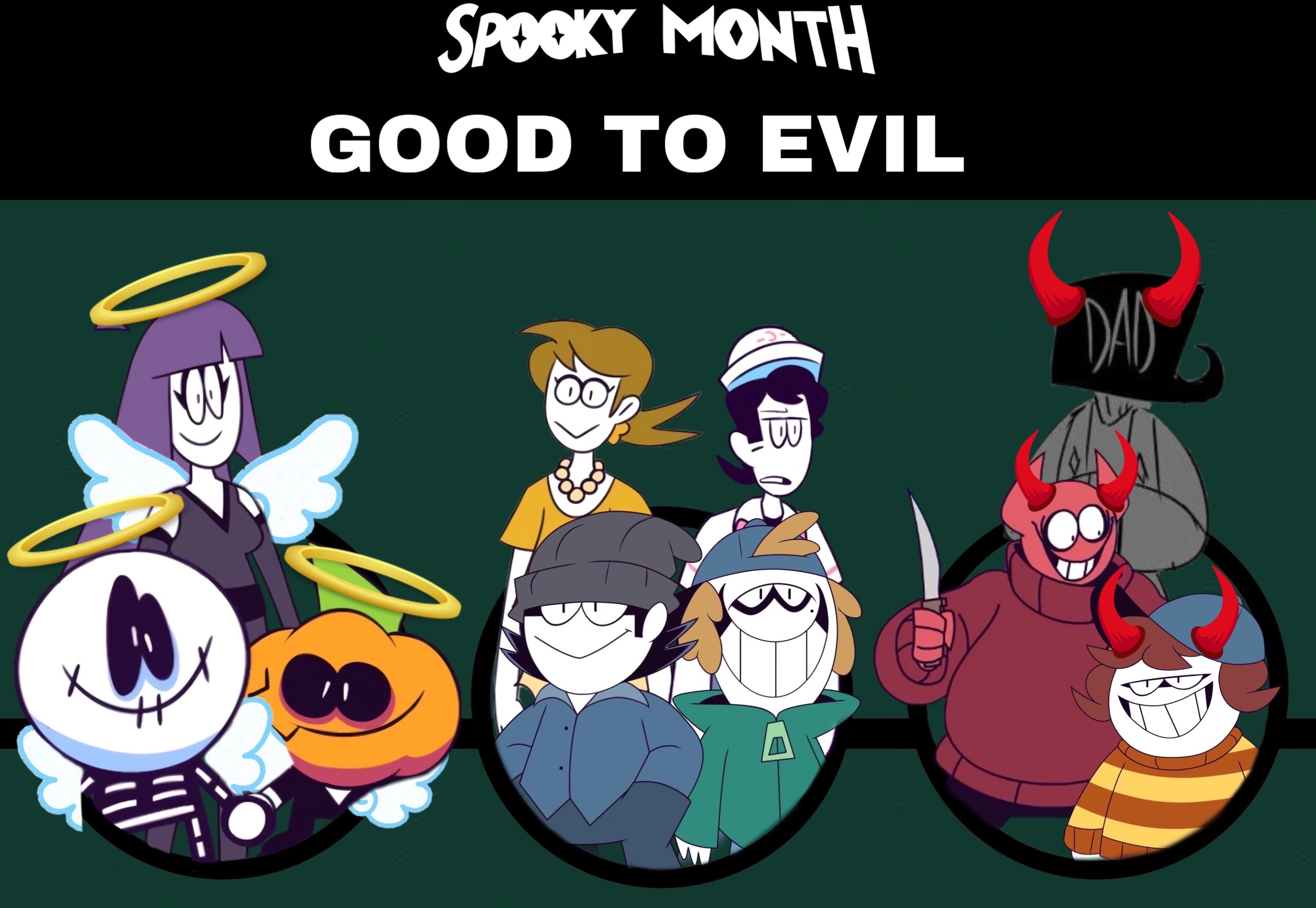 Spooky Month Characters Good To Evil By Matthewspics9066 On Deviantart