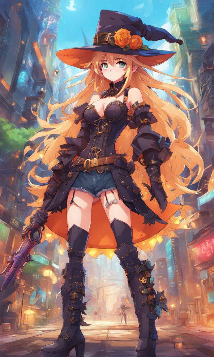 Mech Witch With Hip High Boots And Corset And Hat By Noivern7777 On Deviantart