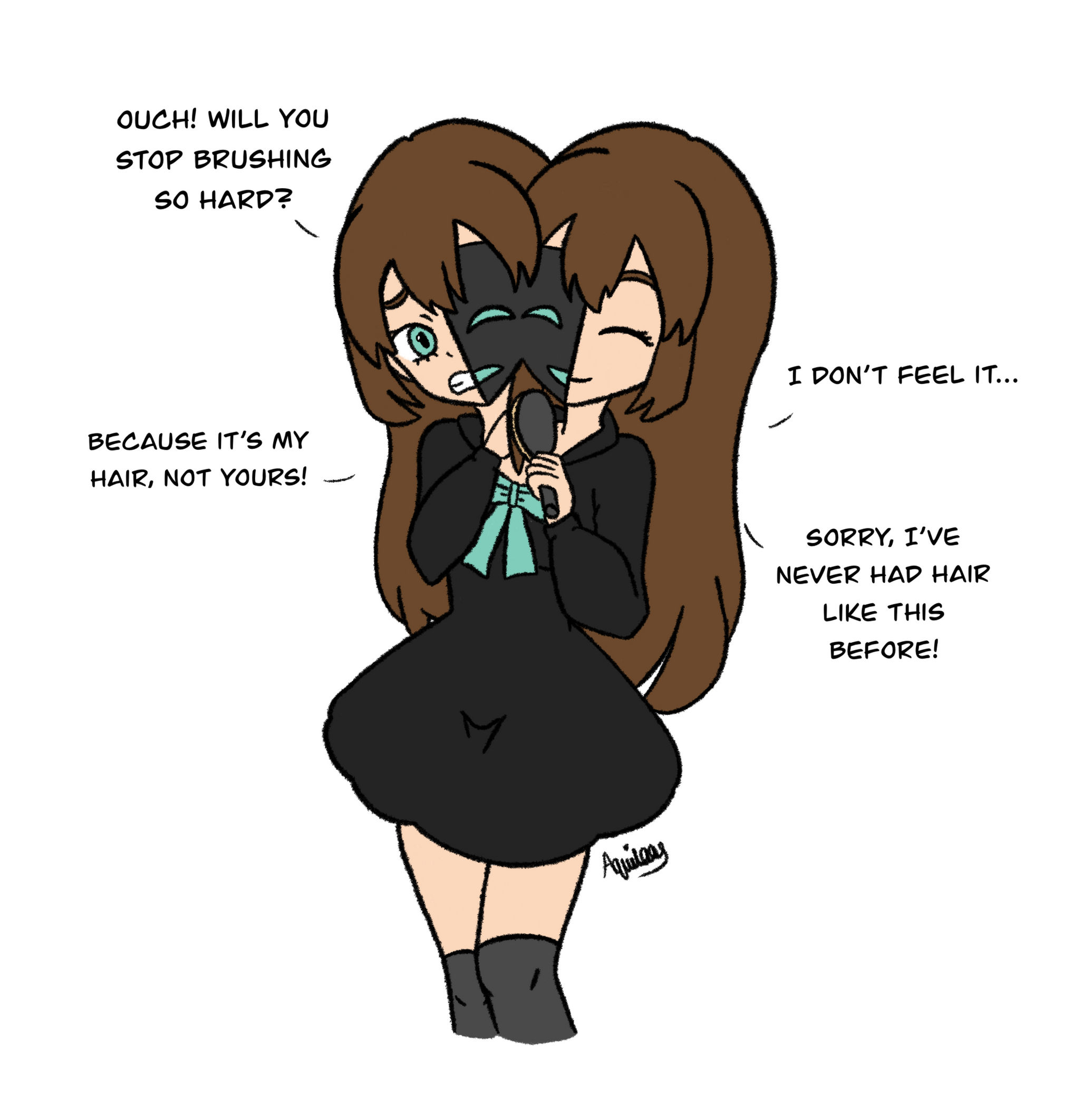 Doodle Oc Marie X Annette Getting Ready By Probablyaquilaas On