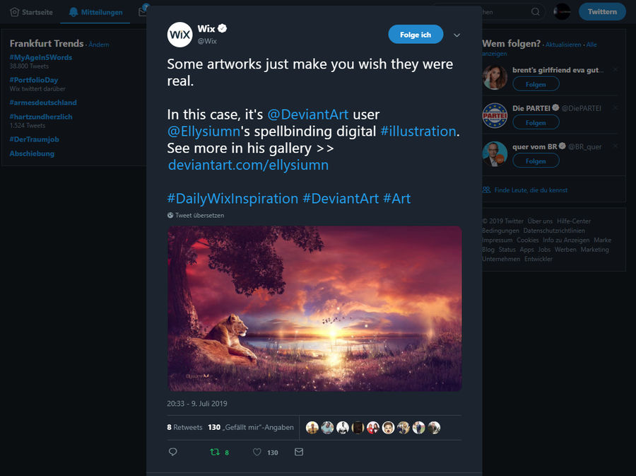 WiX twitter feature by Ellysiumn on DeviantArt WiX twitter feature by Ellysiumn on DeviantArt