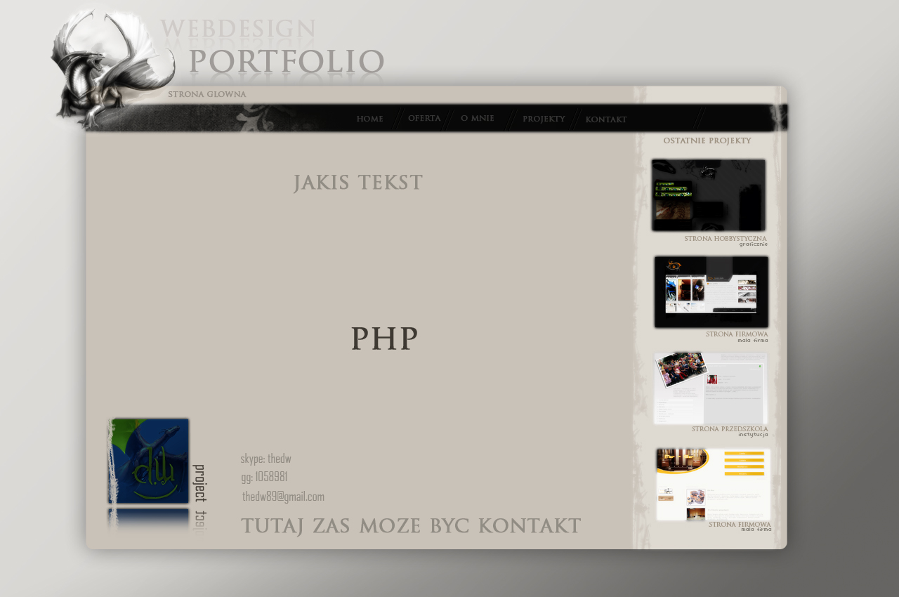 portfolio website by thedw89 on DeviantArt