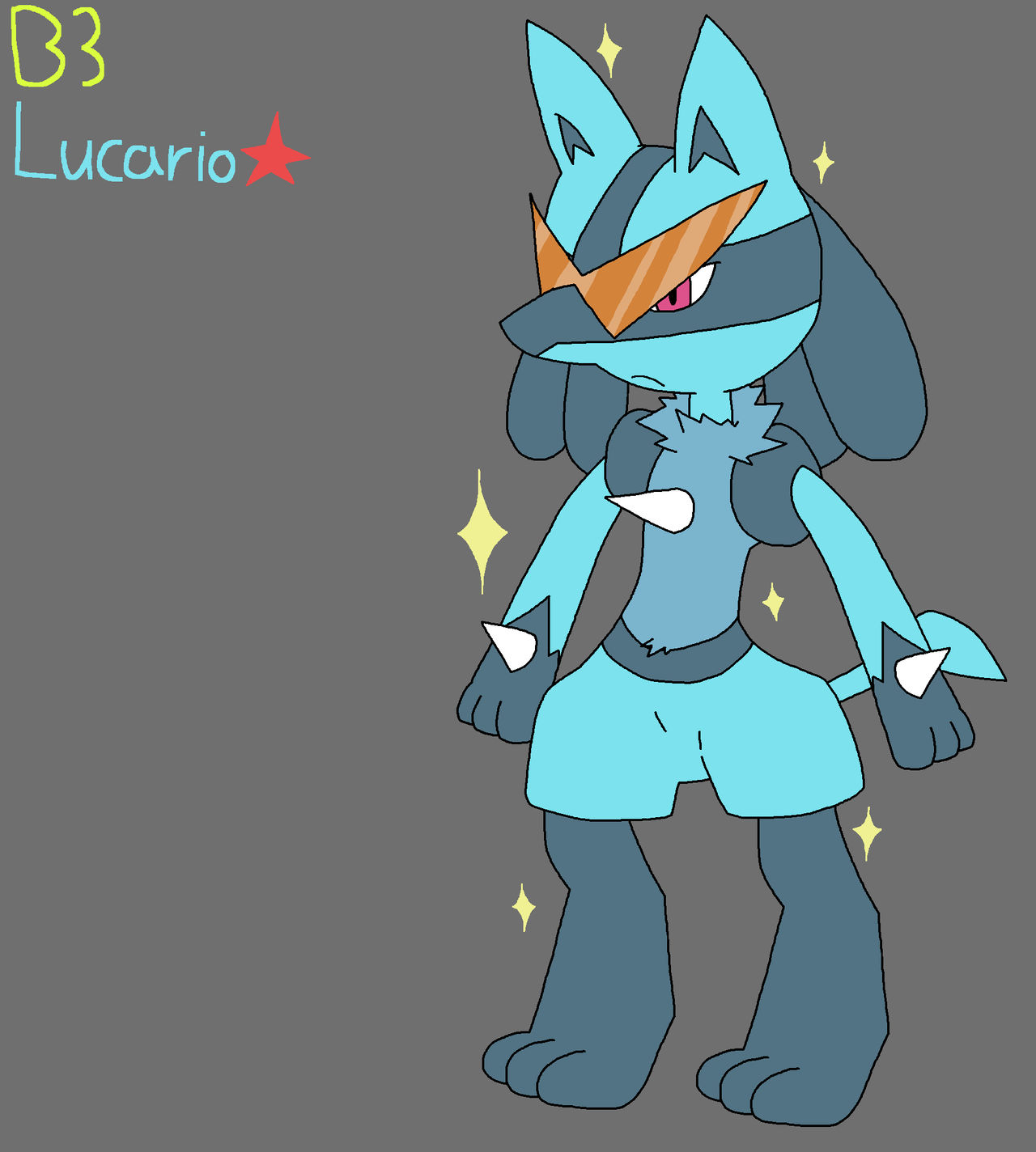 B3 Shiny Lucario By Dragonfirejump On Deviantart