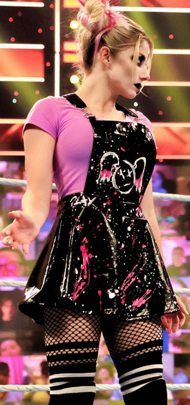Evil Alexa Bliss Wearing Her Sexy Leather Dress 2 By Dragonmatt600 On