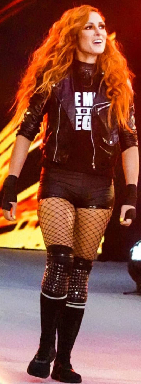 Becky Lynch Looking Sexy In Her Black Leather Jack By Dragonmatt600 On