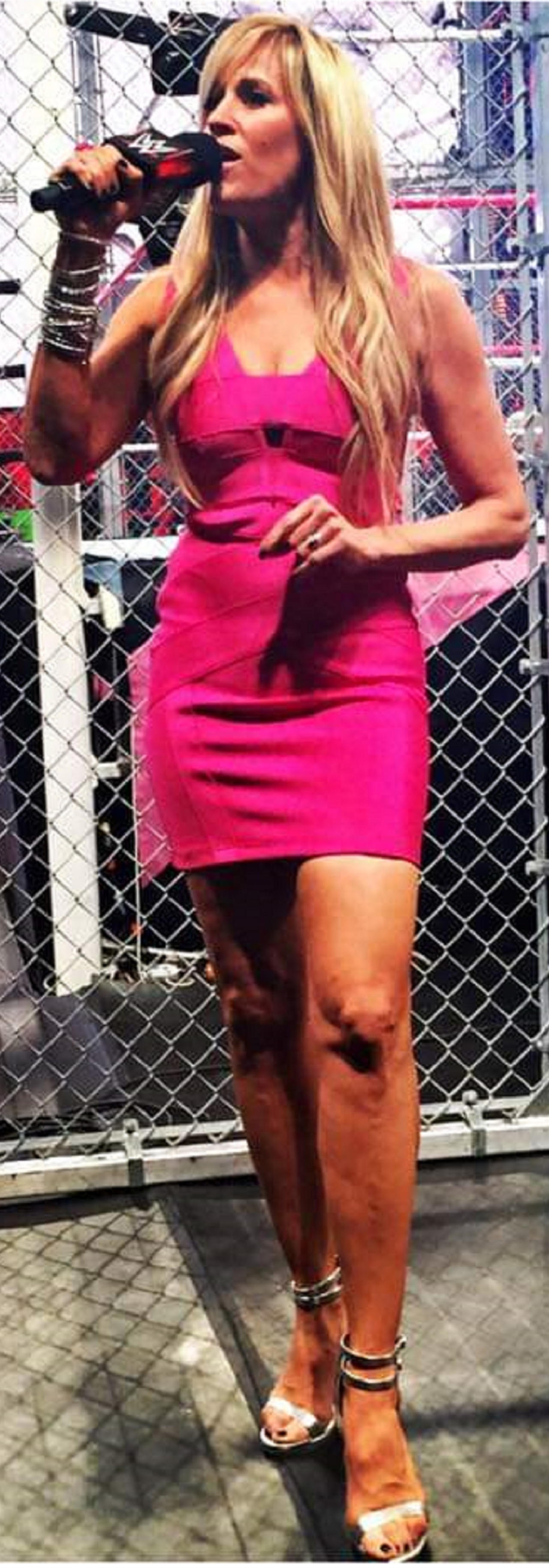 Lilian Garcia Wearing A Sexy Mini Pink Dress By Dragonmatt600 On Deviantart
