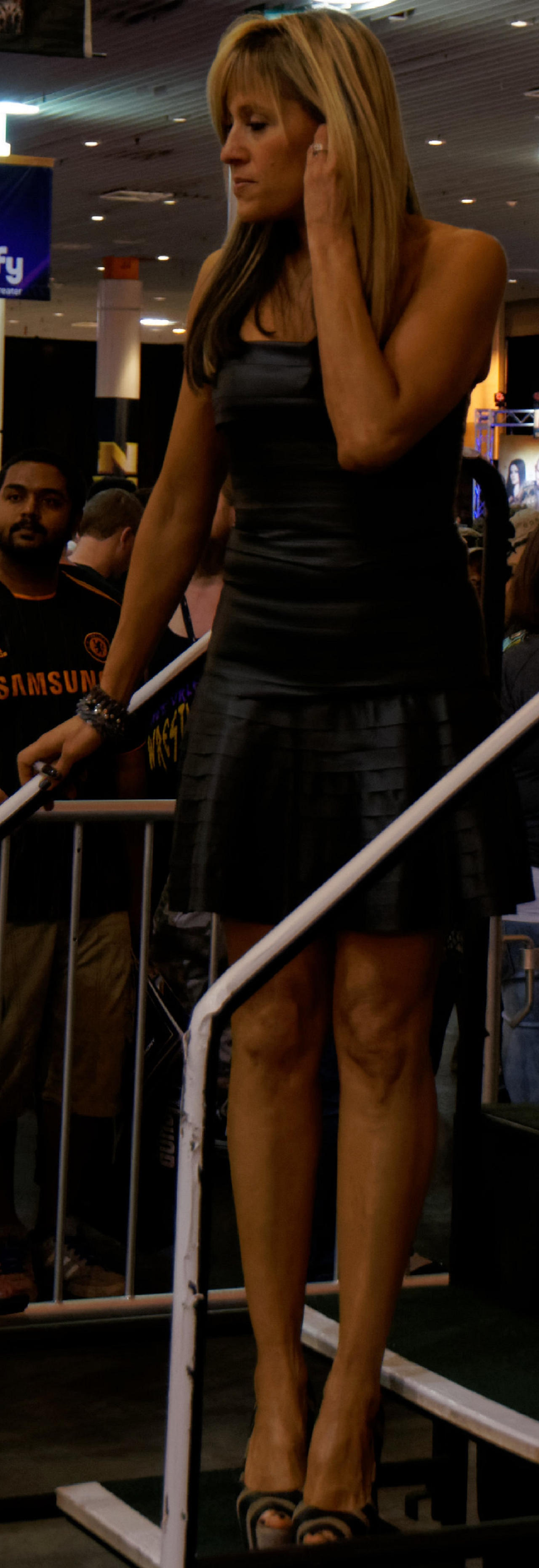 Lilian Garcia Wearing A Leather Mini Dress 1 By Dragonmatt600 On Deviantart