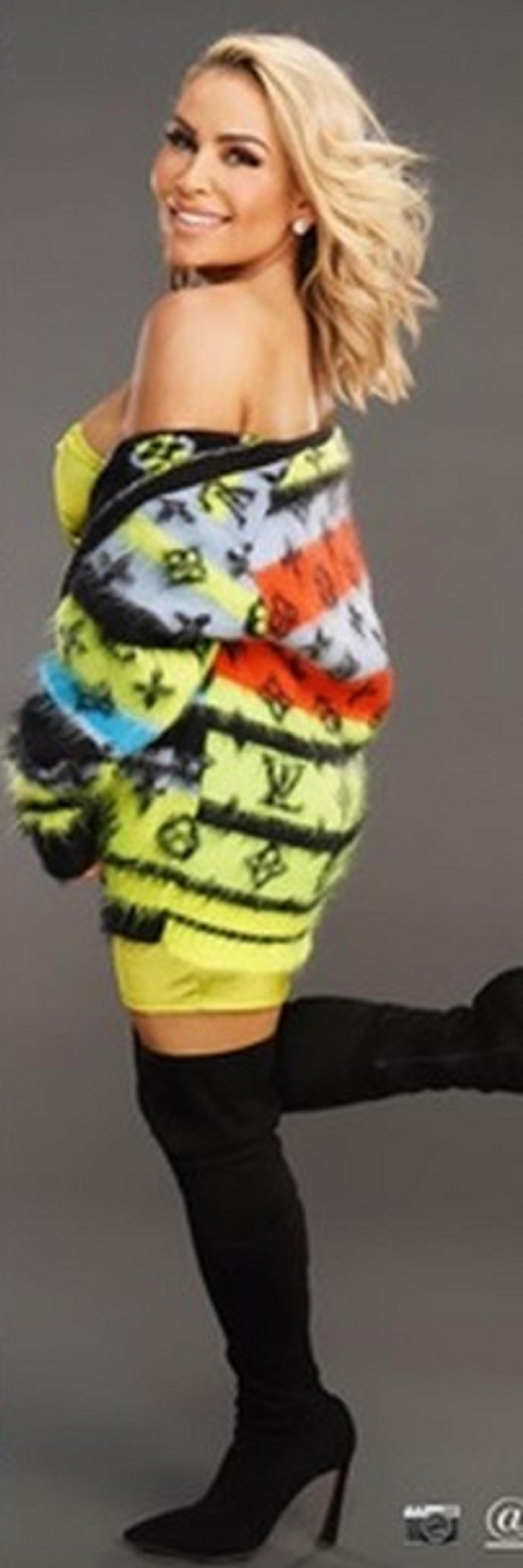 Nattie Neidhart Wearing A Sexy Mini Yellow Dress 3 By Dragonmatt600 On Deviantart