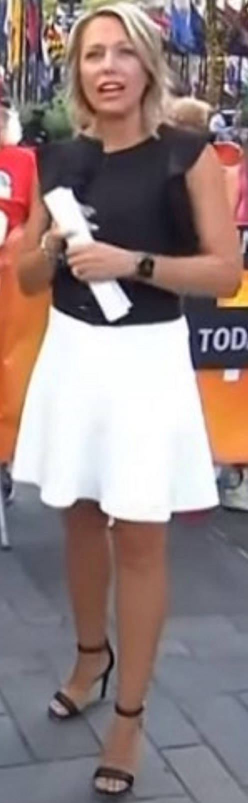 Dylan Dreyer Wearing A Sexy Mini White Skirt 8 By Dragonmatt600 On Deviantart