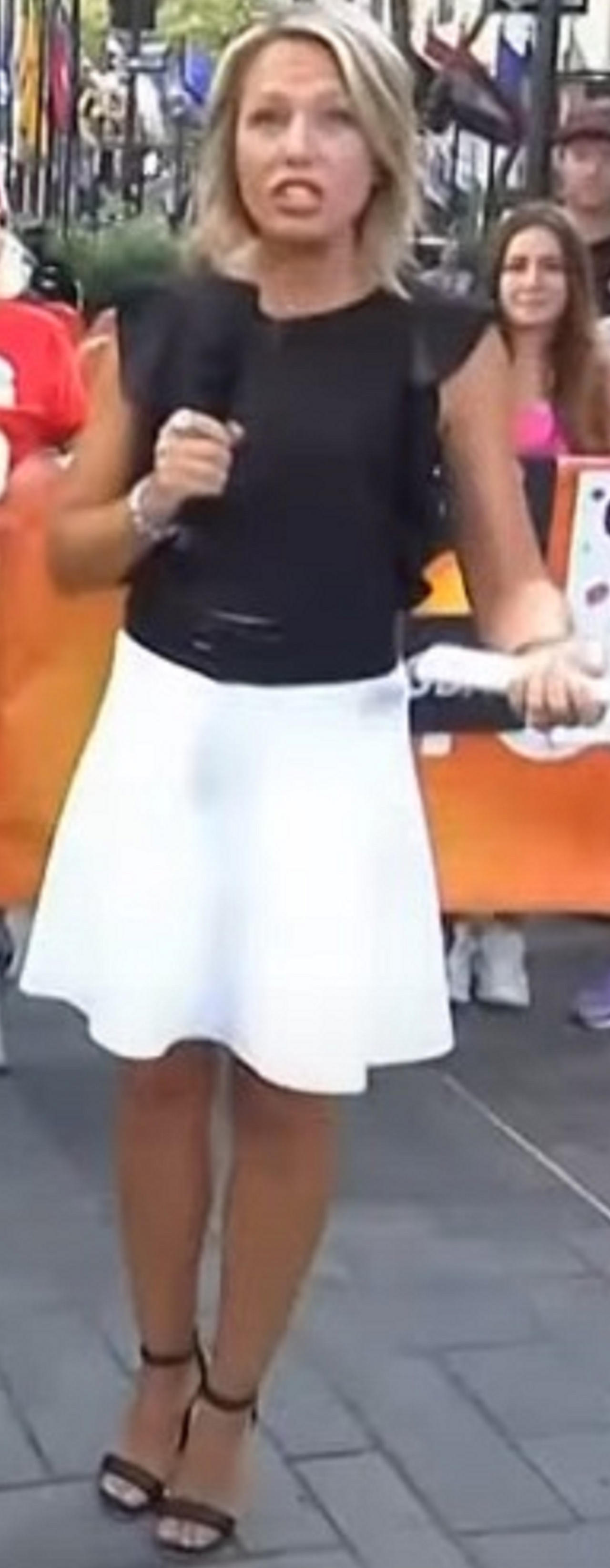 Dylan Dreyer Wearing A Sexy Mini White Skirt 30 By Dragonmatt600 On Deviantart