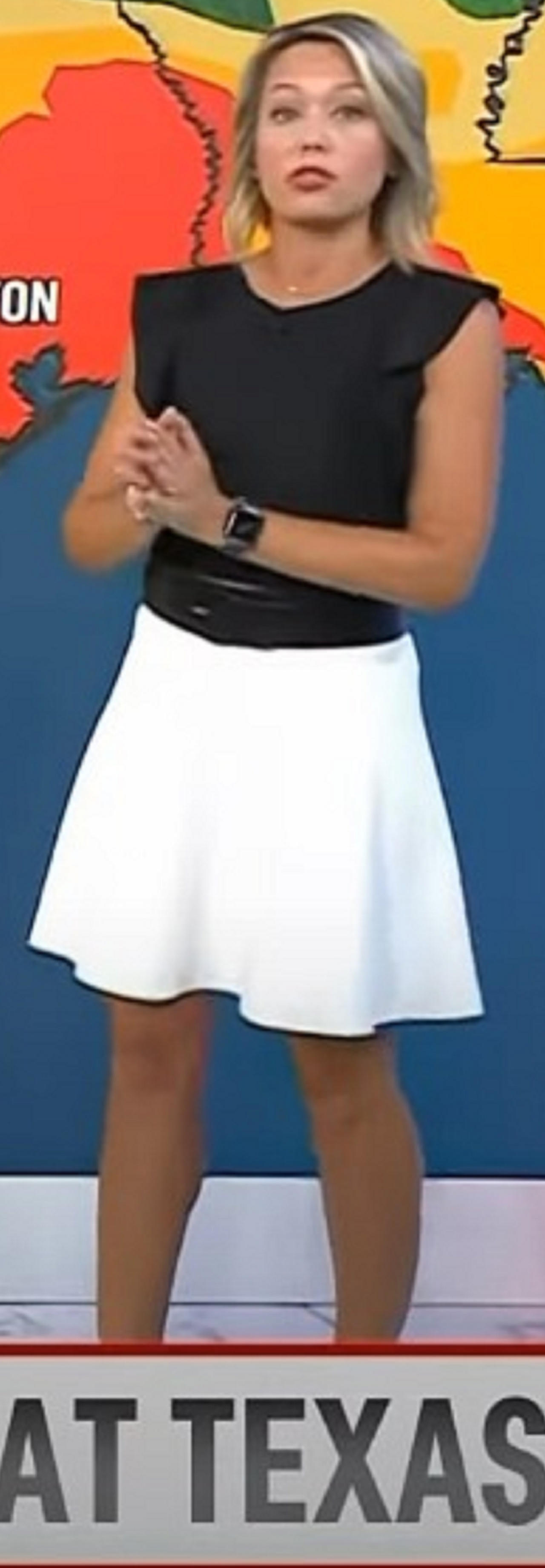 Dylan Dreyer Wearing A Sexy Mini White Skirt 27 By Dragonmatt600 On Deviantart