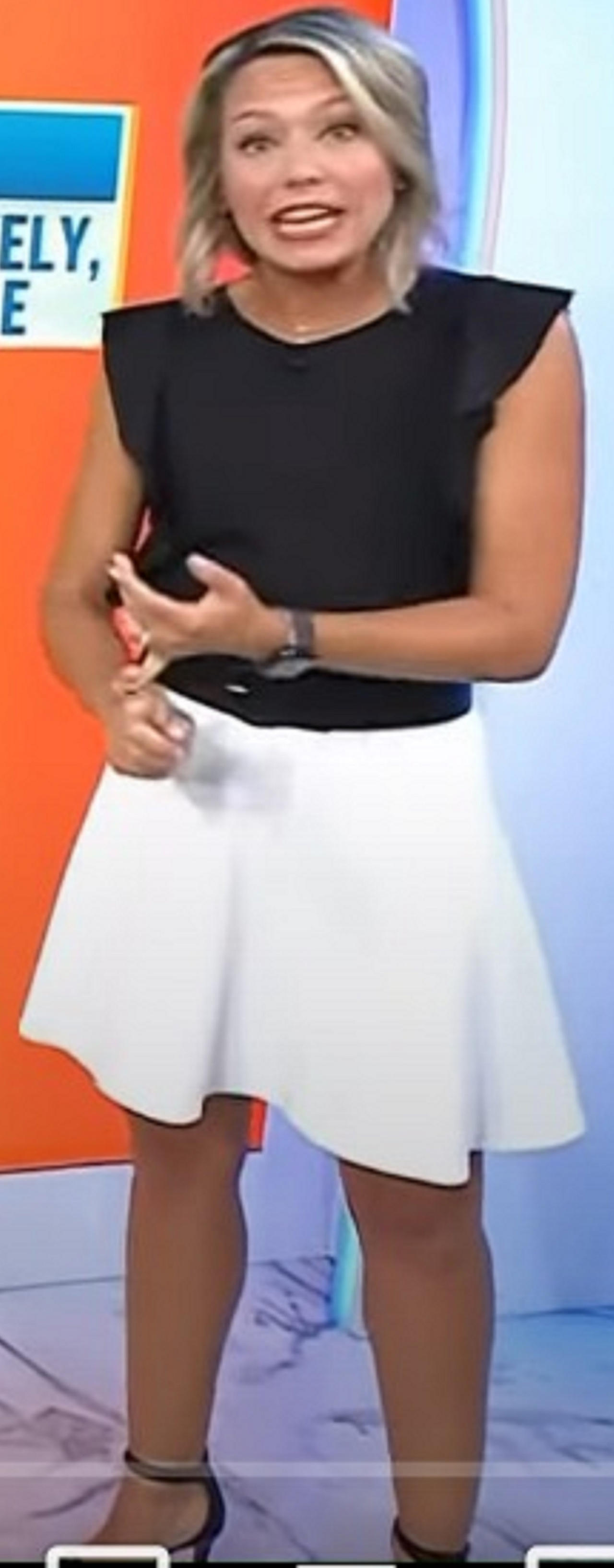 Dylan Dreyer Wearing A Sexy Mini White Skirt 26 By Dragonmatt600 On Deviantart