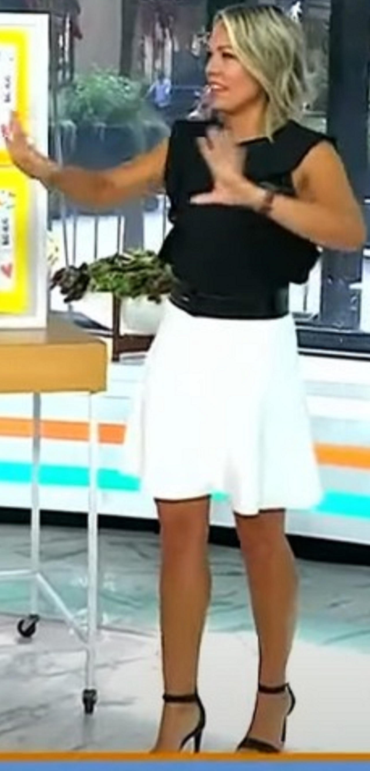 Dylan Dreyer Wearing A Sexy Mini White Skirt 25 By Dragonmatt600 On Deviantart