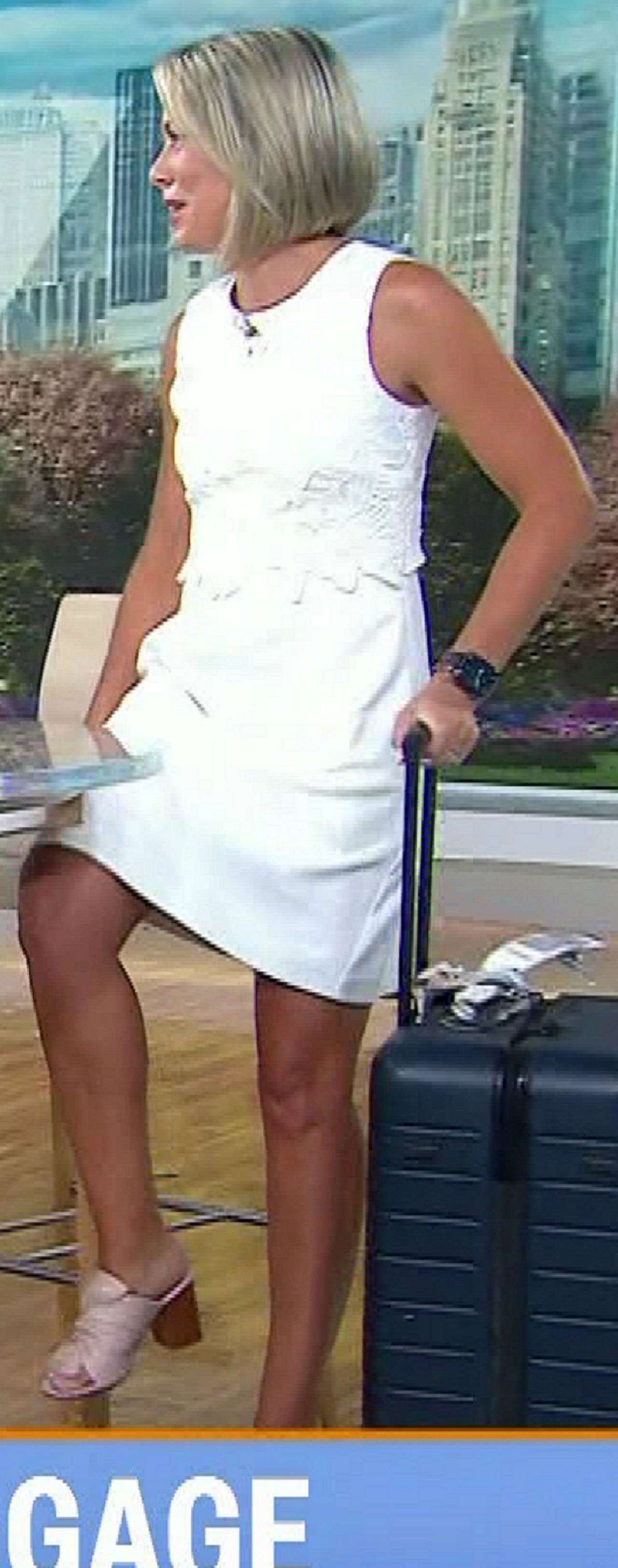 Dylan Dreyer Wearing A Sexy Mini White Dress 1 By Dragonmatt600 On Deviantart