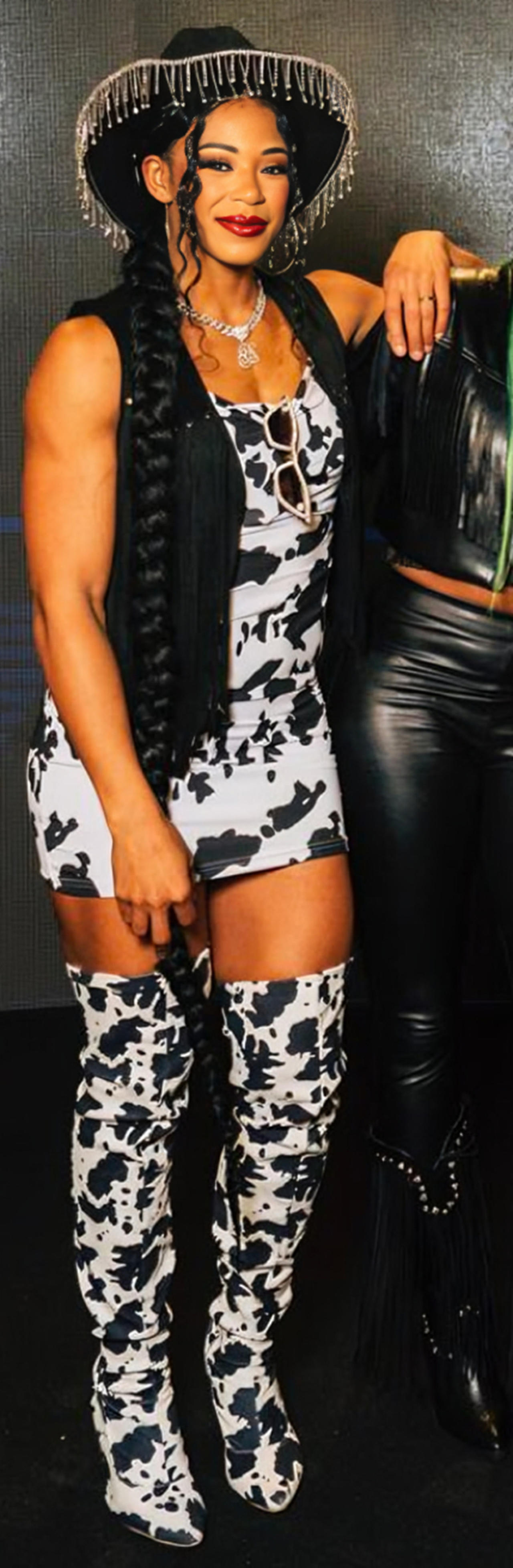 Bianca Belair Wearing Her Sexy Mini White Dress Ba By Dragonmatt600 On