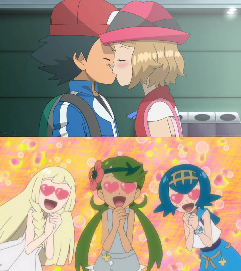 Lillie Mallow And Lana Reacts To Amourshipping By Angelo2012 On Deviantart