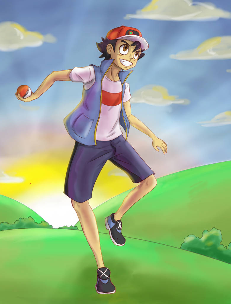 Ash Ketchum Sword Ans Shield Anime By Nytrix Germimi On Deviantart