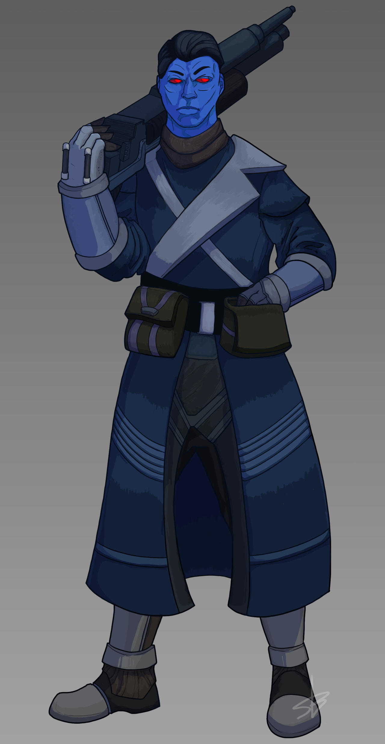 Male Chiss Commission By Wan Wan Art On Deviantart