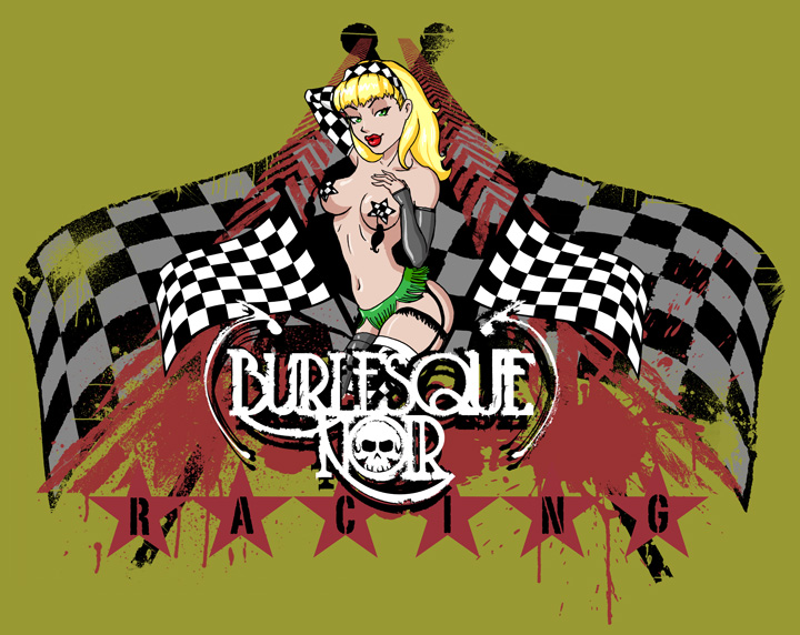 Burlesque Noir Racing T Shirt By Artassassin On Deviantart