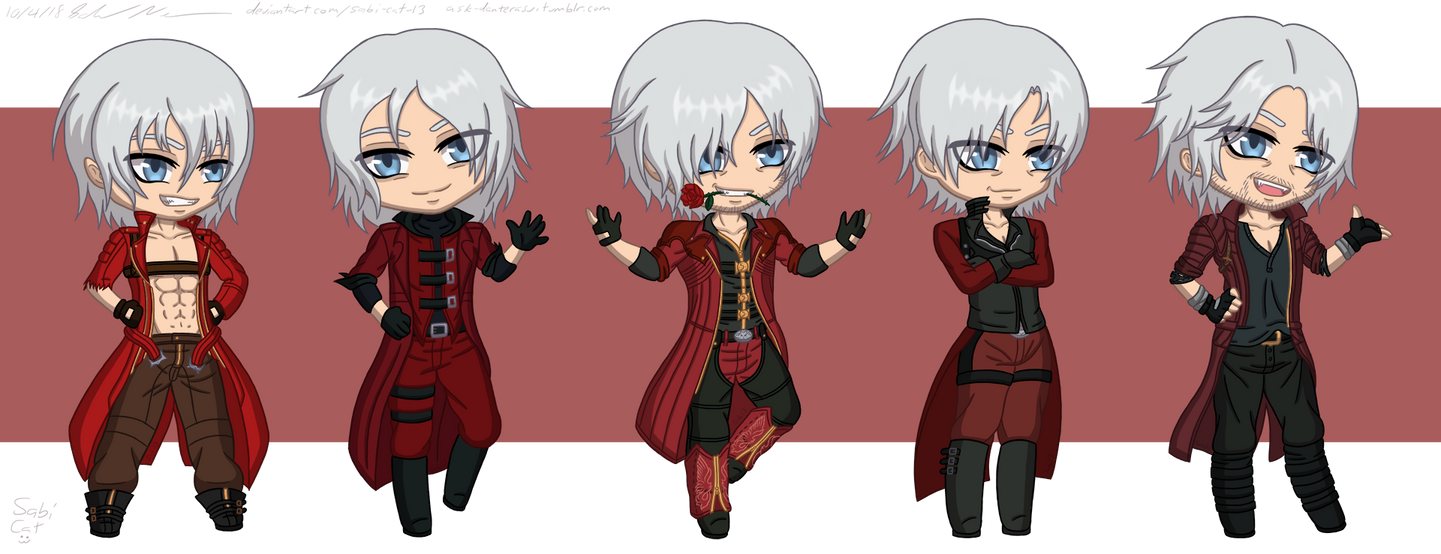 Dante Chibi Set By Sabi Cat 13 On Deviantart