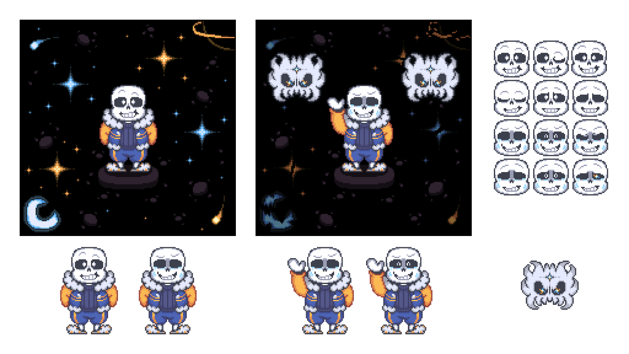 Outertale Sans Sprites Sprite Sheet By Averageenthusiastart On Deviantart