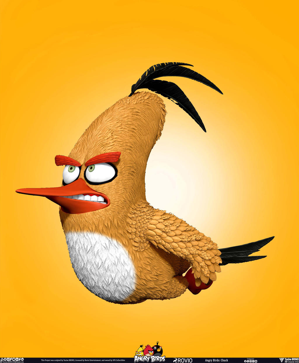 Chuck Angry Birds Rovio Entertainment By Yacinebrinis On Deviantart