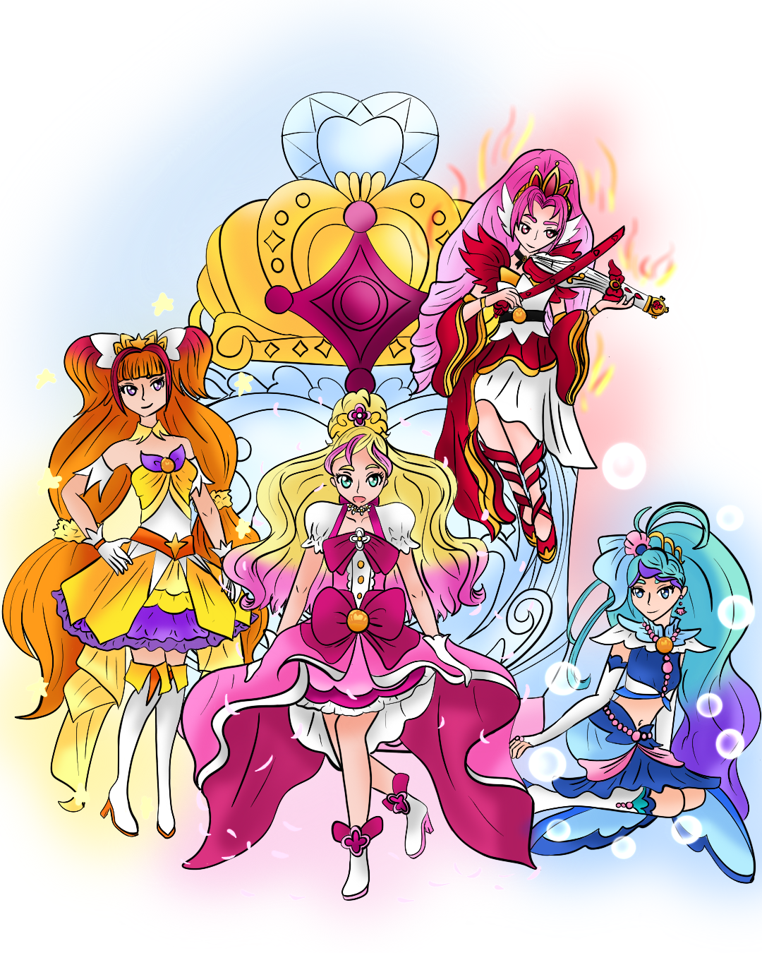 Go Princess Precure Fanart By Witchykittyarts On Deviantart