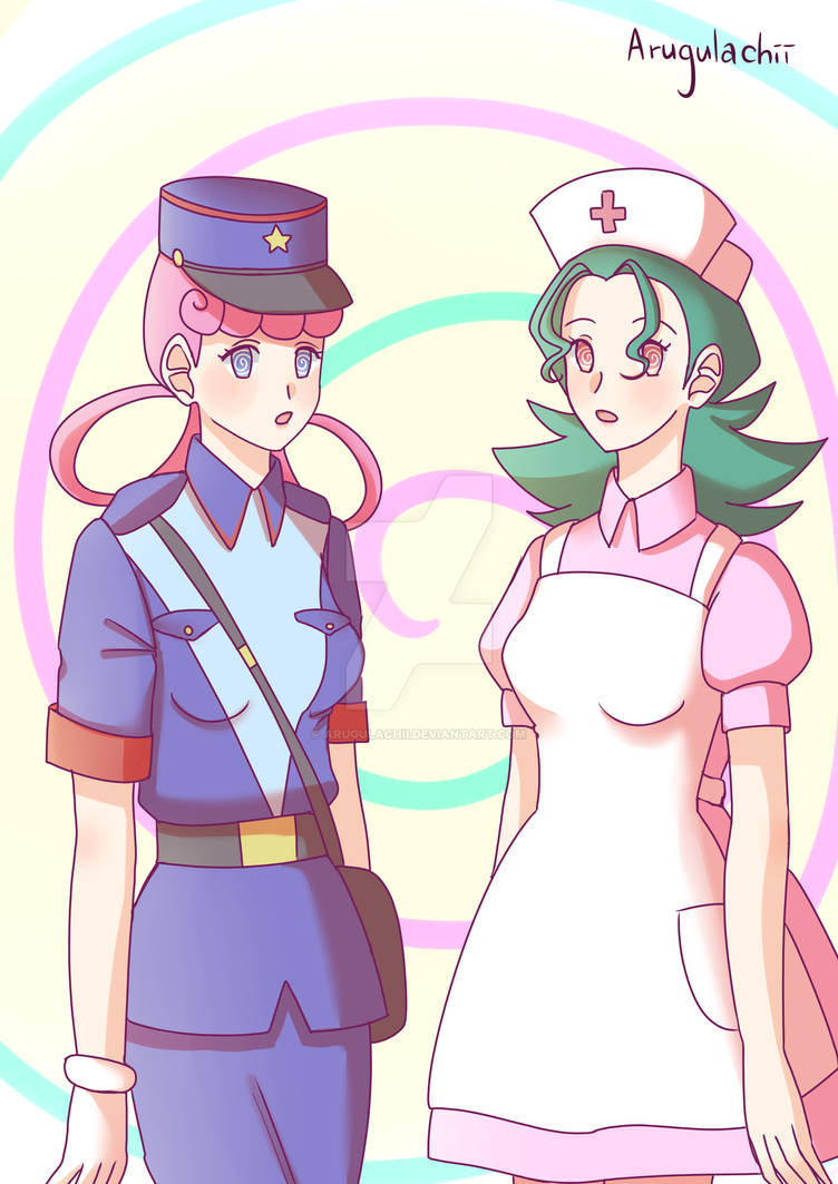Officer Joy And Nurse Jenny By Arugulachii On Deviantart
