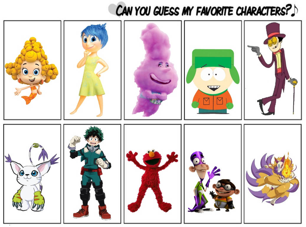 Can You Guess My Favorite Characters? by Deema45 on DeviantArt Can You Guess My Favorite Characters? by Deema45 on DeviantArt