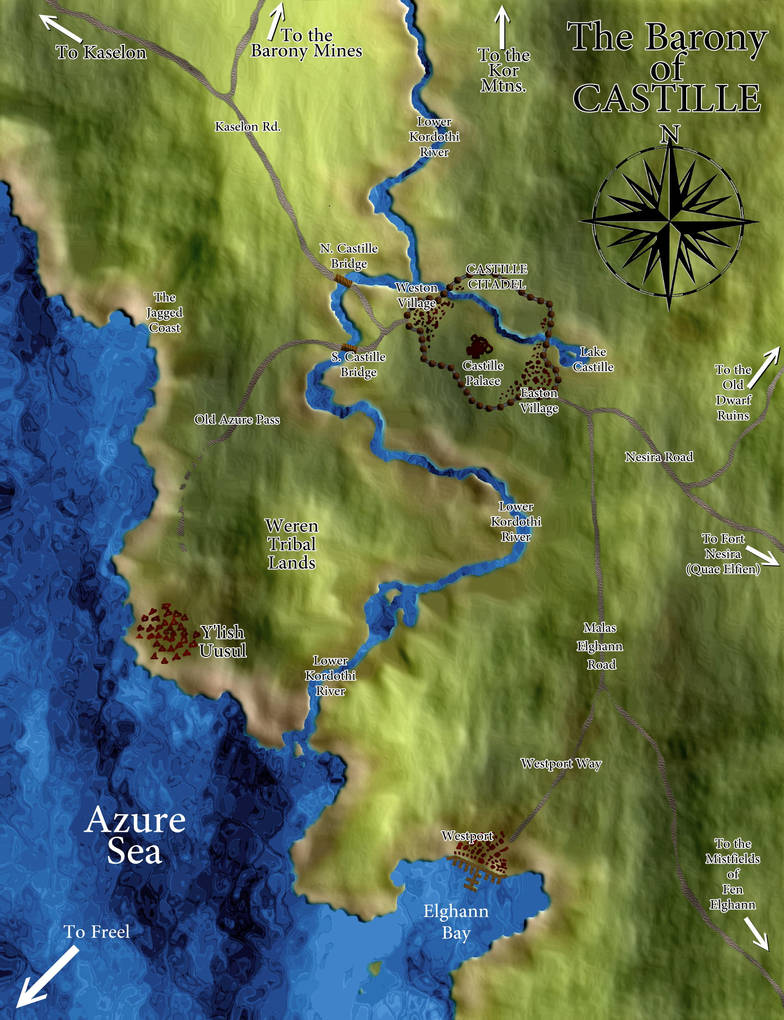 Map Of The Barony Of Castille By Duskreign On Deviantart